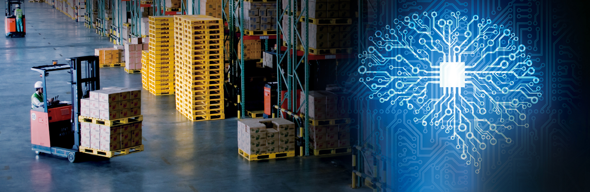 Efficiency AI and RTLS systems for industries and logistics